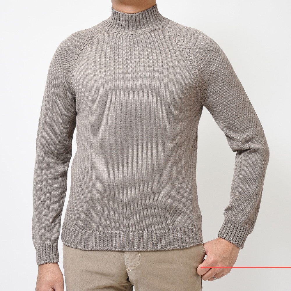 B.R.ONLINE - Style Web Magazine & Online Shop | ビー・アール・オンライン | ZANONE（ザノーネ） 5ゲージウールソリッドモックネックニット ...